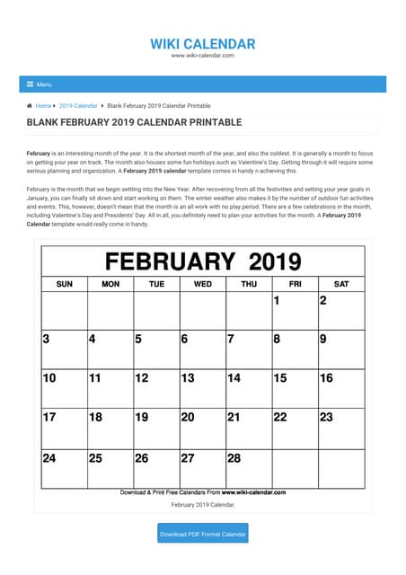 Free Printable November 2019 Calendar - Wiki Calendar | PDF
