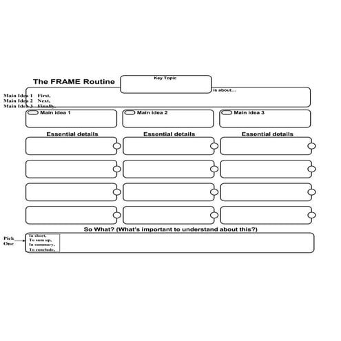 Blank frame template