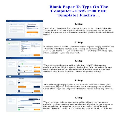 Blank Paper To Type On The Computer - CMS 1500 PDF Template Fiachra | PDF