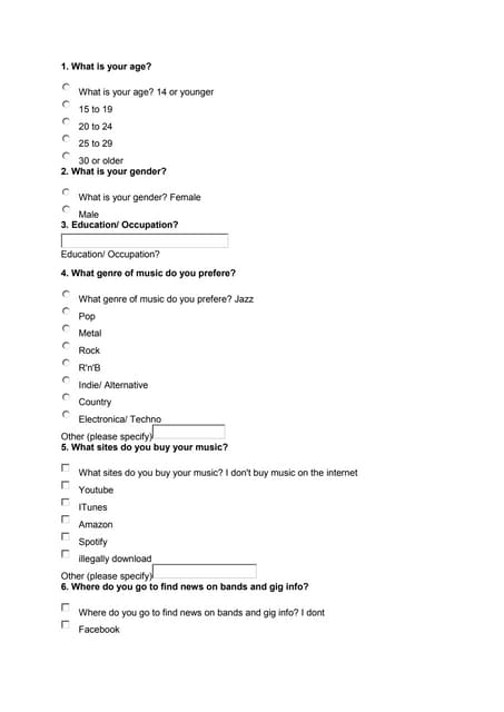 Interview questions for band | PDF