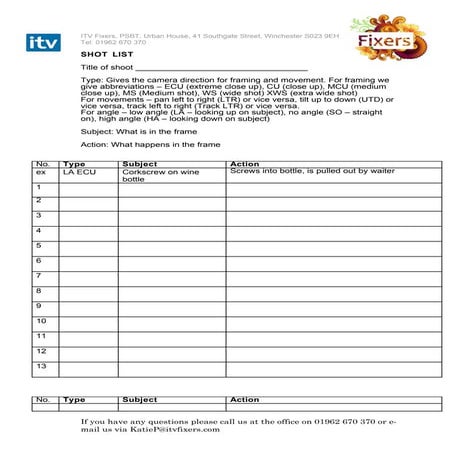 Blank shot list[1] | DOC