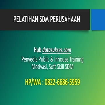 Hubungi 0822-6686-5959, Modul Pelatihan Mengenai Motivasi Kerja ...