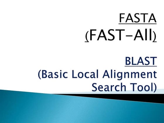 Fasta | PPTX | Databases | Computer Software and Applications