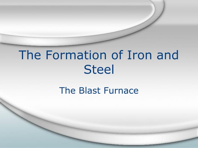 BASIC OXYGEN STEELMAKING (BOS) - The Processing Route (blast furnace ...