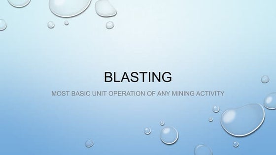 Blast design in opencast mining | PPTX | Geology | Science