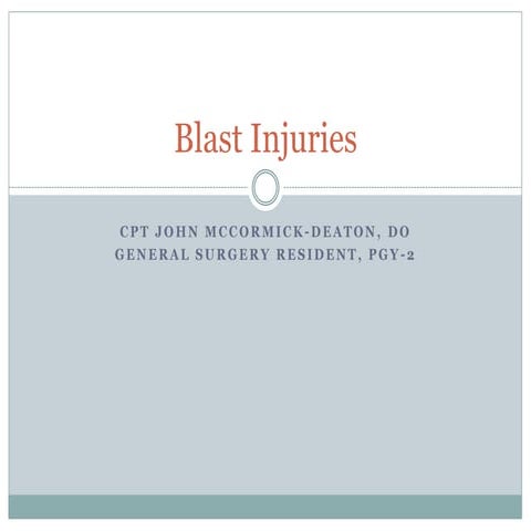 Blast injuries | PPTX | Death, Injury, or Military Conflict | Sensitive ...