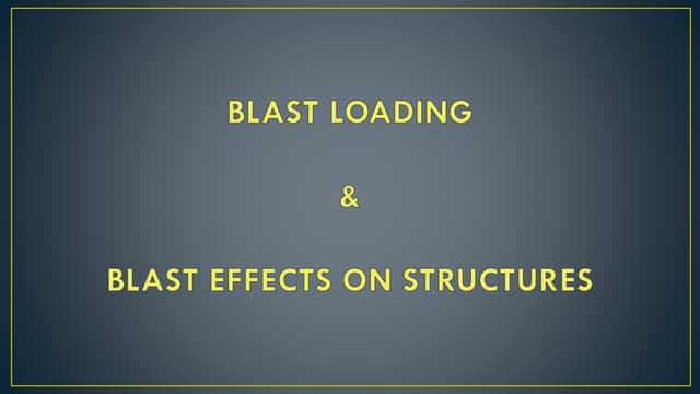 Blast Resistant Design | PPT