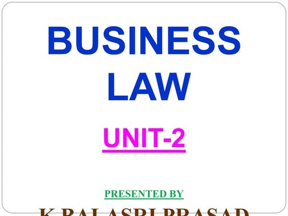 Business law notes of module 1 (sem 2) | DOCX