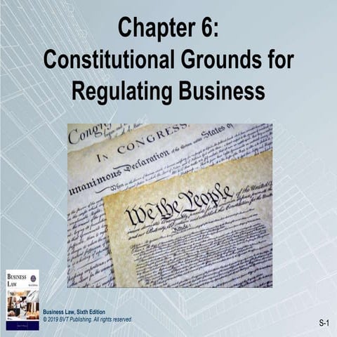 Constitutional Grounds for Regulating Business | PPT