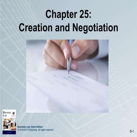 Chapter 25: Creation and Negotiation | PPT