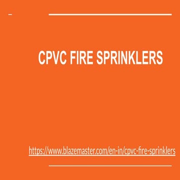 Blaze master cpvc fire sprinkler | PDF