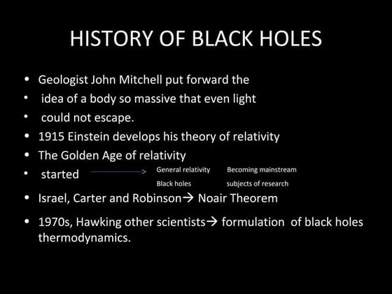 Black holes | PPTX | Physics | Science