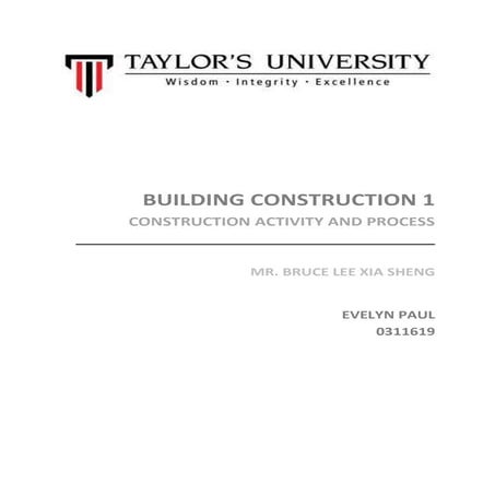 Building Construction 1 - Final Project | PDF