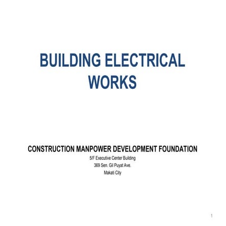 Bldg-Electrical, proper knowledge's. .ppt