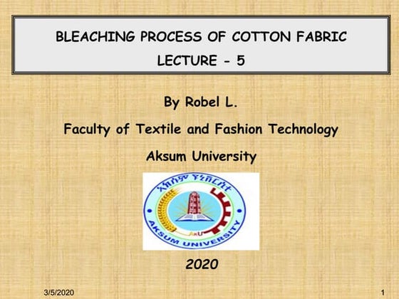 Scouring and bleaching in textiles | PPT