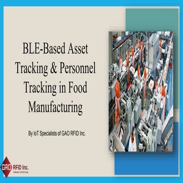 BLE Based Asset Tracking & Personnel Trackingin Food Products ...