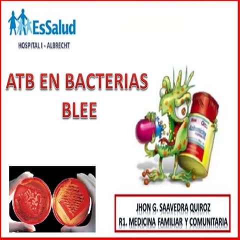 Antibiótico en bacterias con betalactamasa de espectro extendido (BLEE ...
