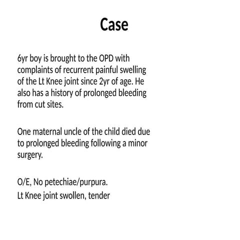 Bleeding & Coagulation disorders case and evaluationA | PPTX