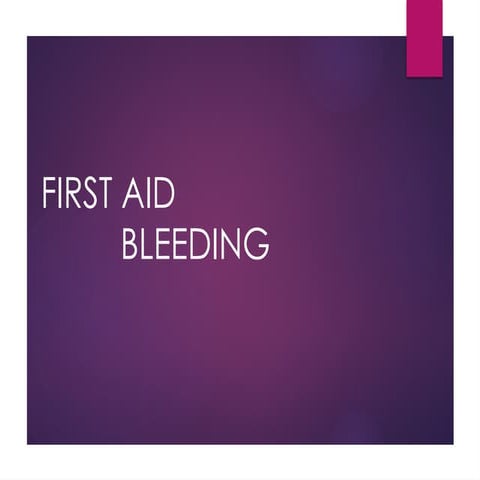 bleeding first aid.pptx medical health a | PPT