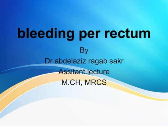 Investigation of lower git bleeding final | PPT