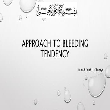 Bleeding tendency | PPTX