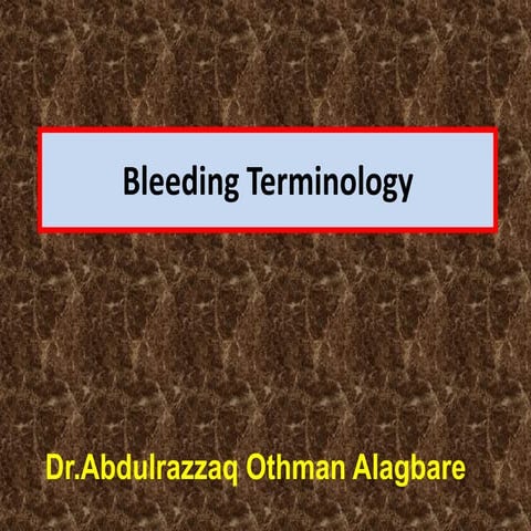 Bleeding terminology | PPT