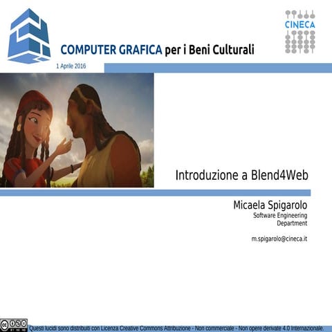 Add-on BLEND4WEB - Blender PER I BENI CULTURALI, corso Unibo Cesena ...