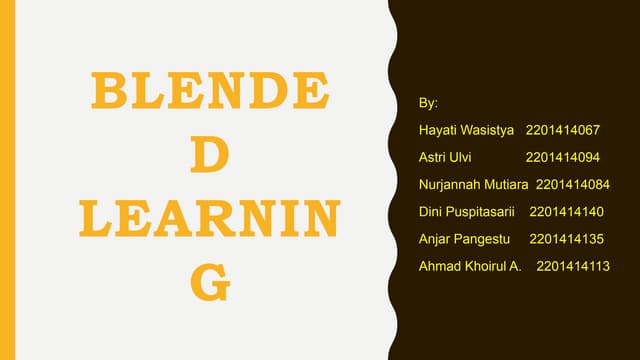 PPT blended.pptx | Online Education | Education