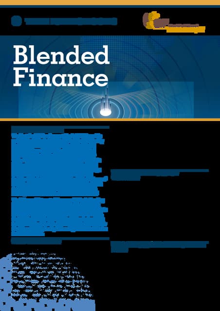 Webinar 3 Slides - Blended Finance Solutions | PPTX
