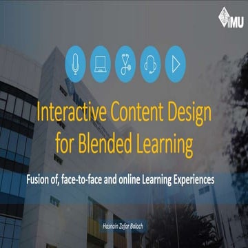 Interactive Content Design for Blended Learning | PPT