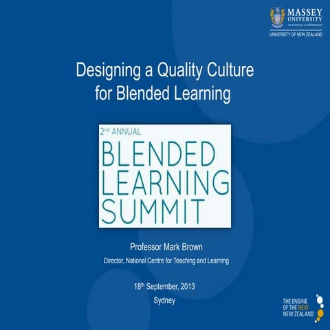 Designing a Quality Culture for Blended Learning | PPTX