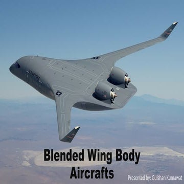 Blended Wing Body y jet engines Aircrafts.pptx