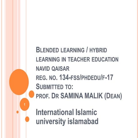 Blending learning a new approach to learning | PPT