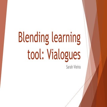 Blending learning tool - Vialogues | PDF