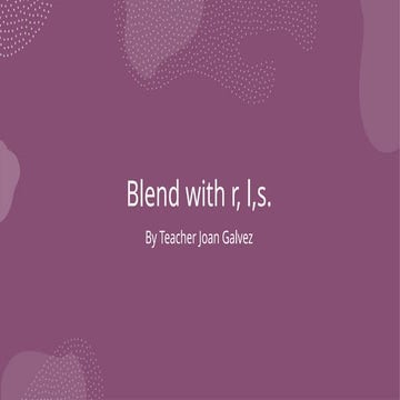 Understanding and Practicing Final Consonant Blends in English | PPTX
