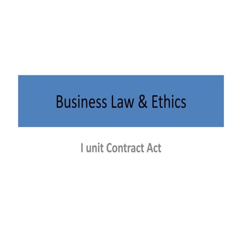 Business legal and Ethics | PPT