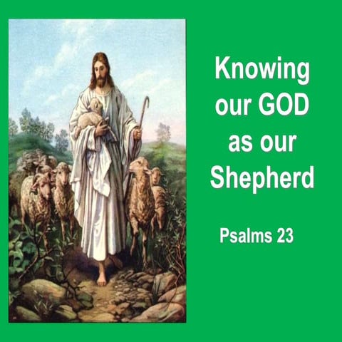 Blessings of choosing God as Shepherd | PPT