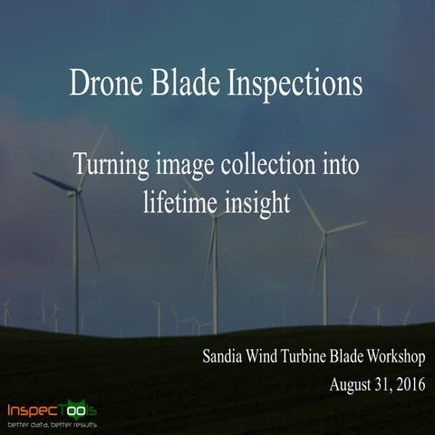 Drone Blade Inspections: Turning image collection into lifetime insight ...