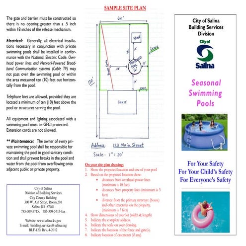 City of Salina Brochure-Seasonal Swimming Pools | PDF