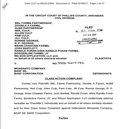 B&L Farms v. Monsanto | PDF