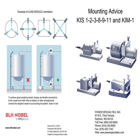 BLH Nobel KIS Load Cell Mounting Advice | PDF
