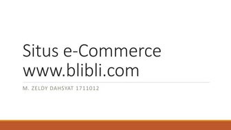 Development di Blibli | PPT