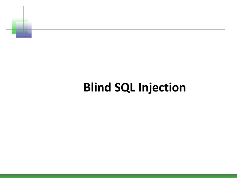 Blind SQL Injection
