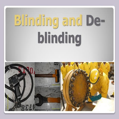 Blinding and deblinding presentation usful | PDF