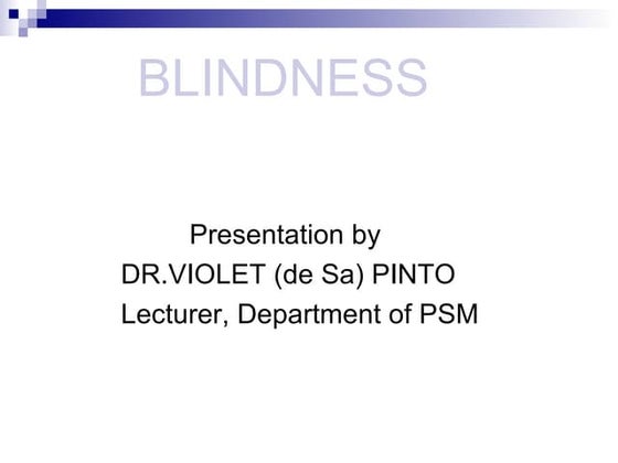 Blindness | PPT