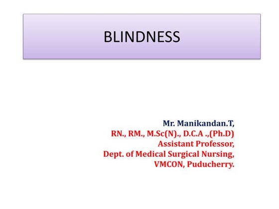 Blindness | PPT