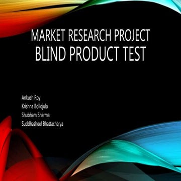 Blind Taste Test Results | PPT