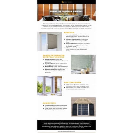 Indulge in European-Style Windows with the Finest Blinds | PDF ...