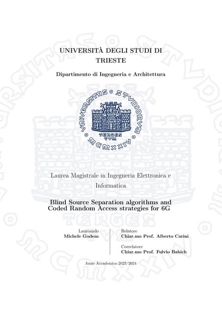 Blindsourceseparationalgorithmsandcodedrandomaccessstrategiesfor6gpdf