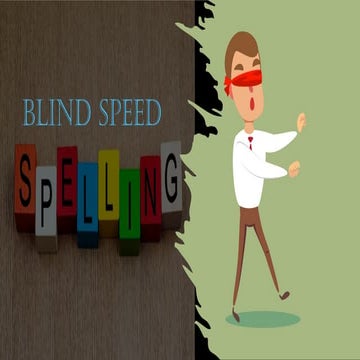 BLIND SPEED Spelling game appropriate for JHS students | PPTX
